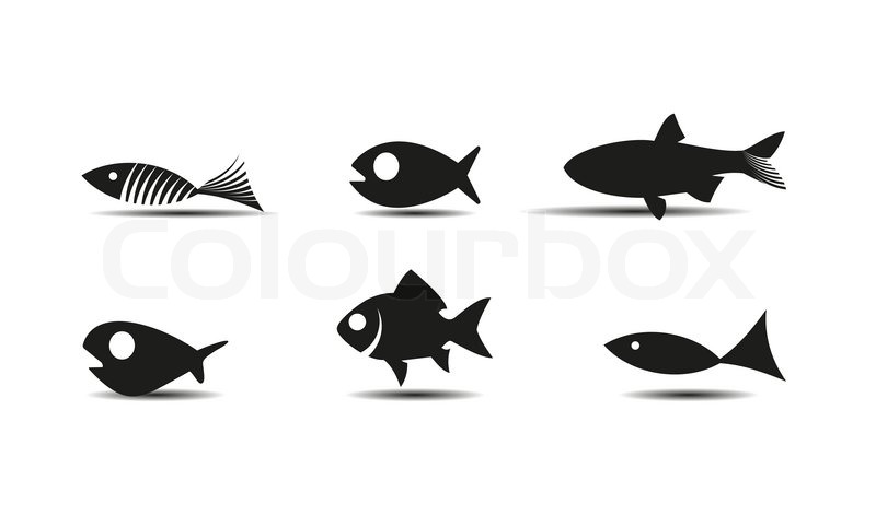 Fisch Icons | Stock-Vektor | Colourbox