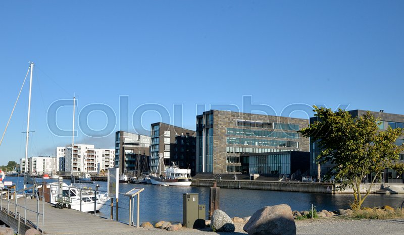 Holbæk skyline havn | Stock foto | Colourbox