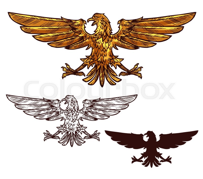 Eagle victory and power heraldic ... | Stock vector | Colourbox