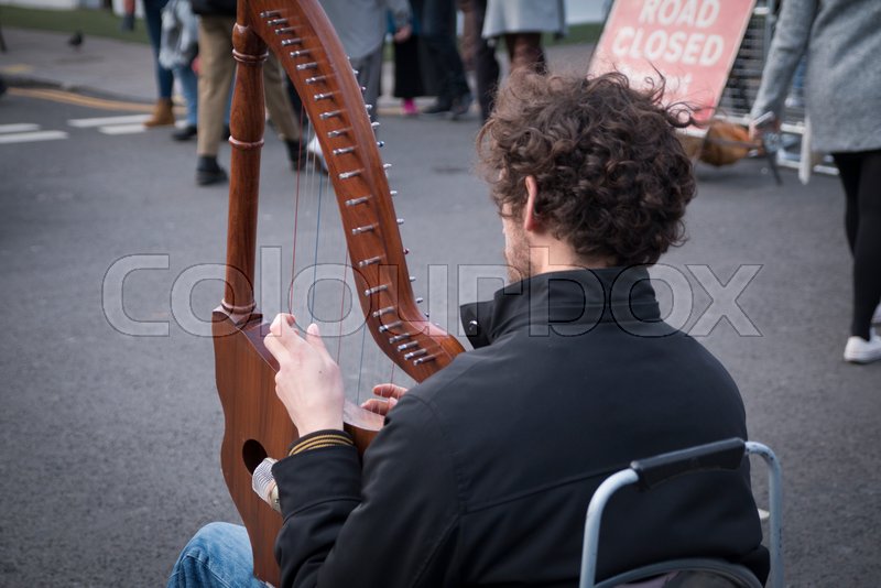 Street musician in London | Stock image | Colourbox