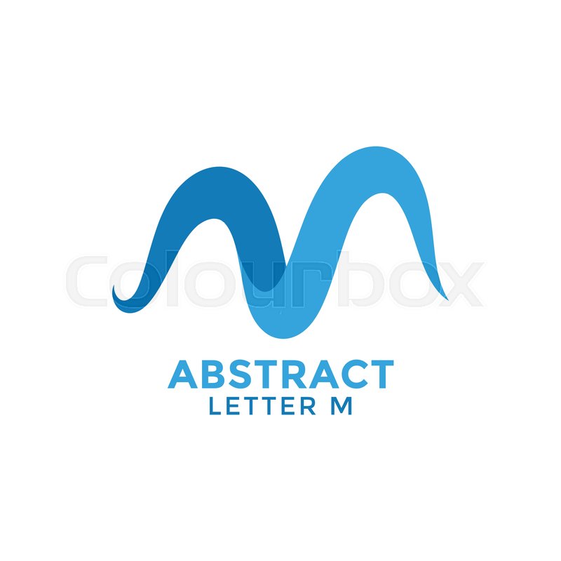 Letter M abstract graphic design ... | Stock vector | Colourbox