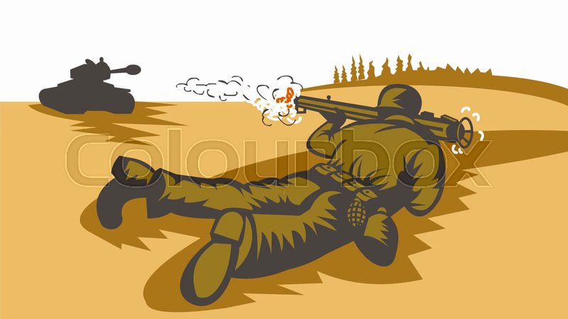 World War Two Battleship Guns Firing 2D Animation | Stock video | Colourbox