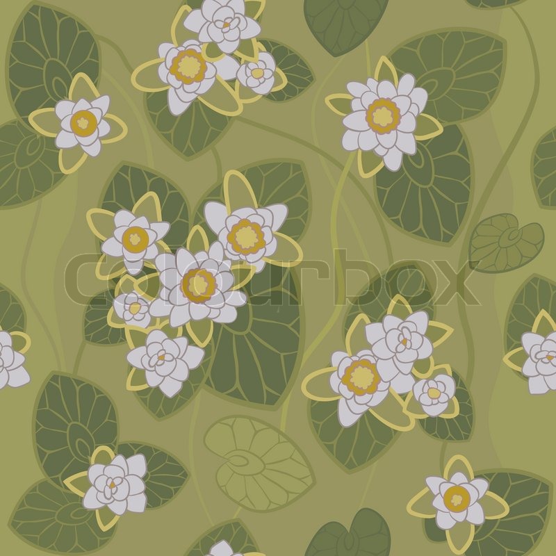 Set seamless pattern lotus | Stock vector | Colourbox