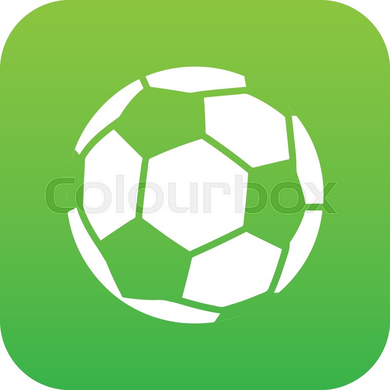 Soccer icon green vector isolated on ... | Stock vector | Colourbox