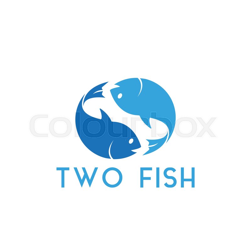 Two fish graphic design template ... | Stock vector | Colourbox