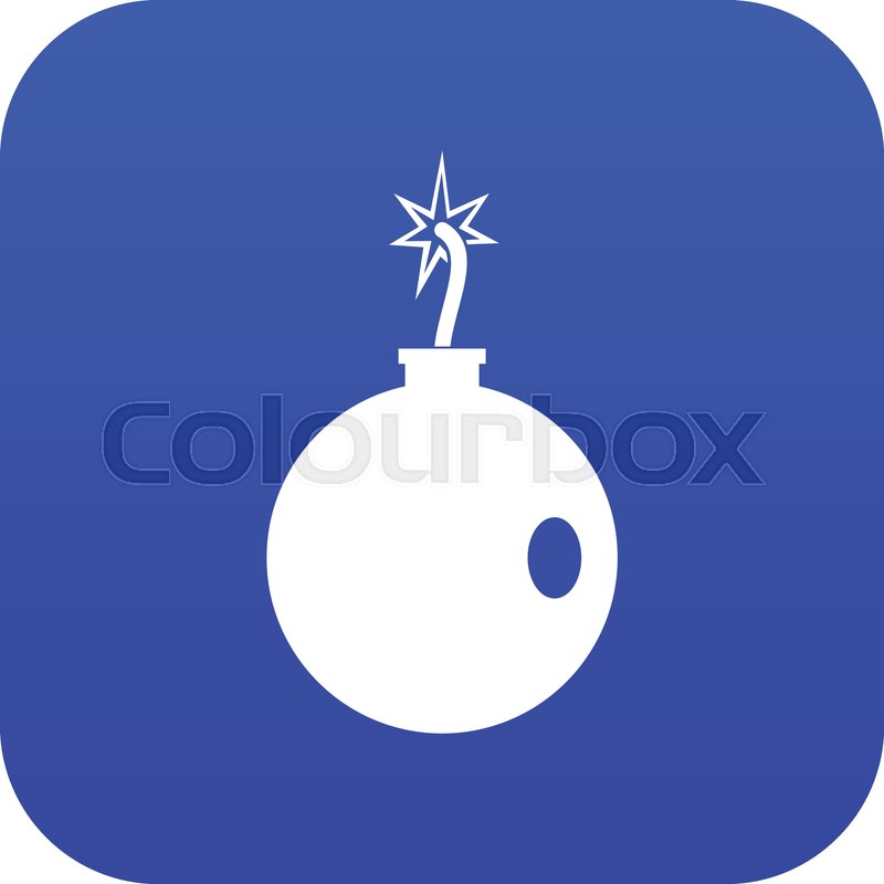 Cannonball icon digital blue for any ... | Stock vector | Colourbox