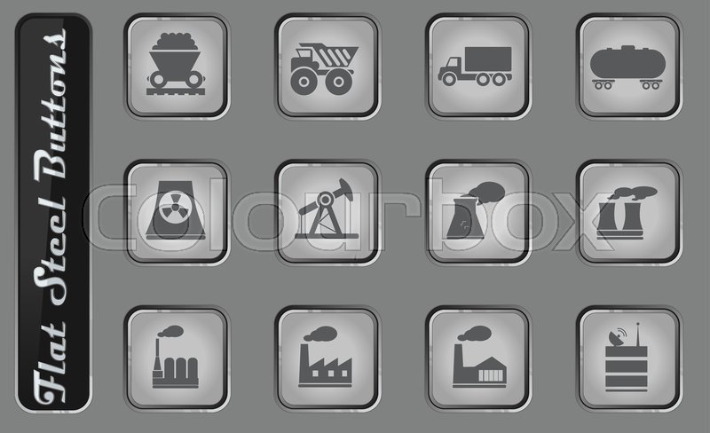 Industrial vector web icons on the ... | Stock vector | Colourbox
