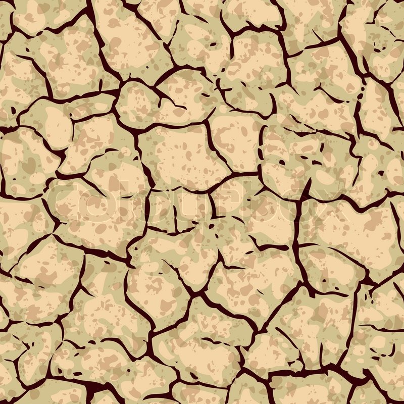 Vector seamless cracked dry ground ... | Stock vector | Colourbox