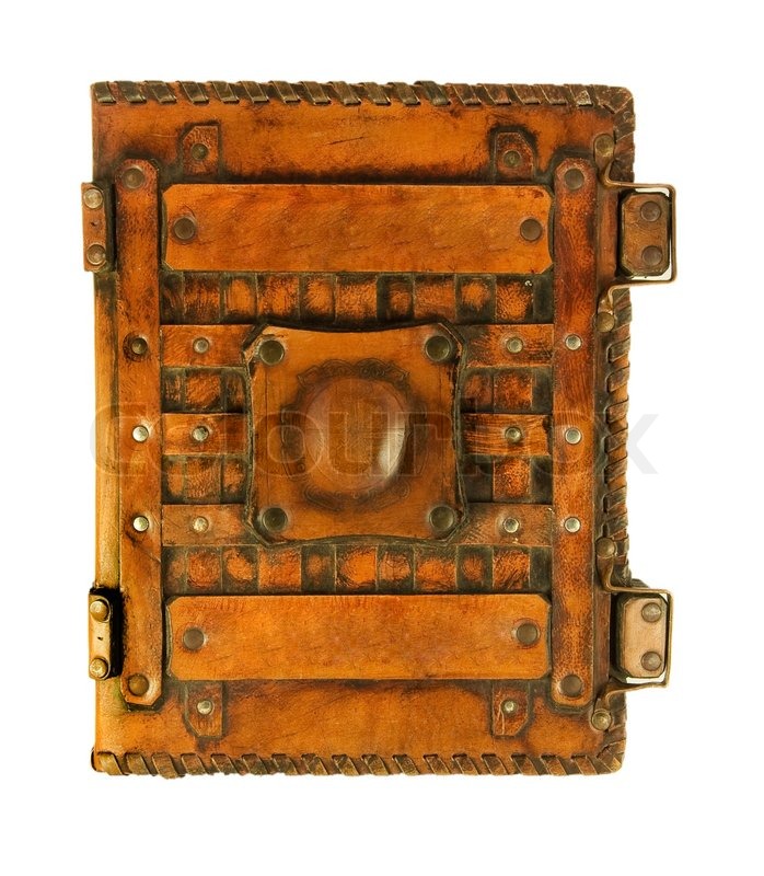 The ancient book in leather cover, a ... | Stock image | Colourbox