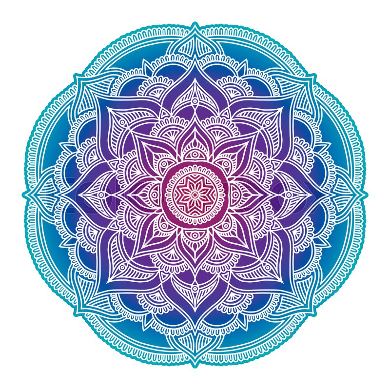 Gradient mandala. Circle ethnic ... | Stock vector | Colourbox
