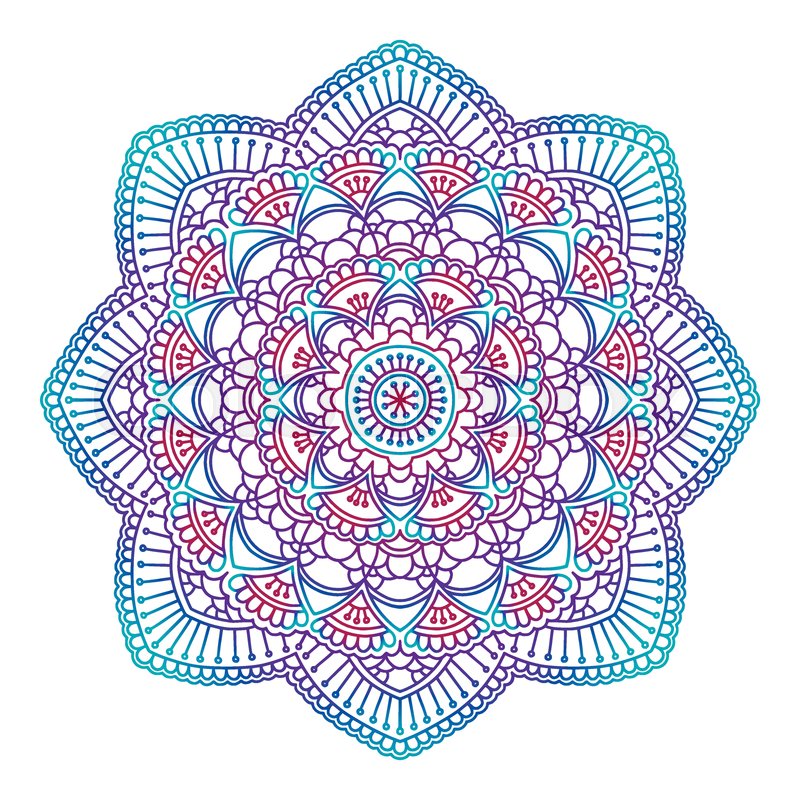 Gradient mandala. Circle ethnic ... | Stock vector | Colourbox
