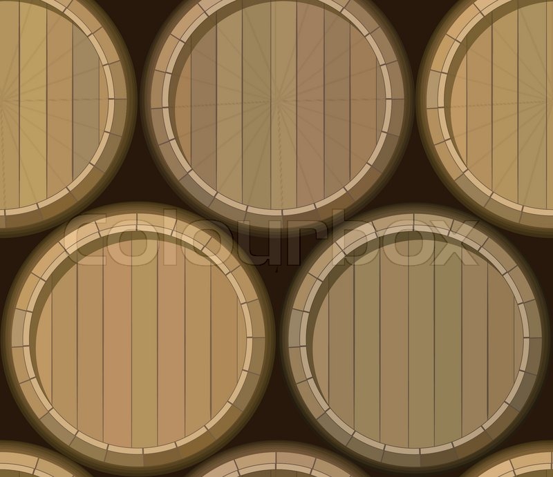 Barrel stand seamless background | Stock vector | Colourbox