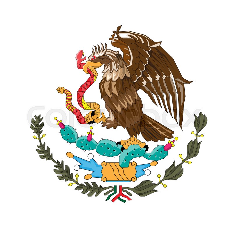 National Mexico coat of arms. Vector ... | Stock vector | Colourbox