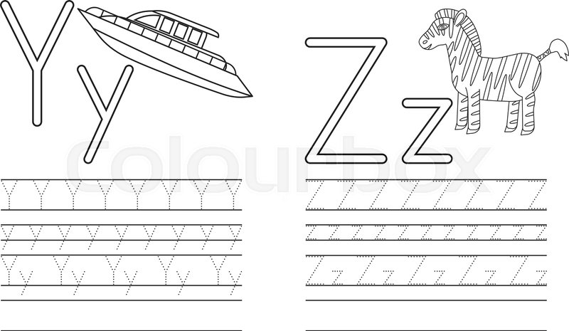 Letter Z. Education for children. Learning English alphabet with ...