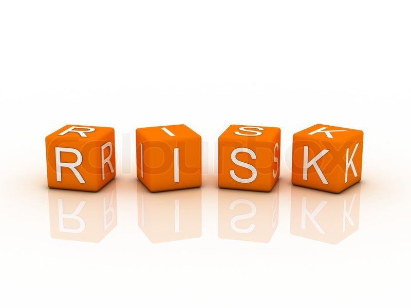 Risk Blocks, orange color on white background | Stock Photo | Colourbox