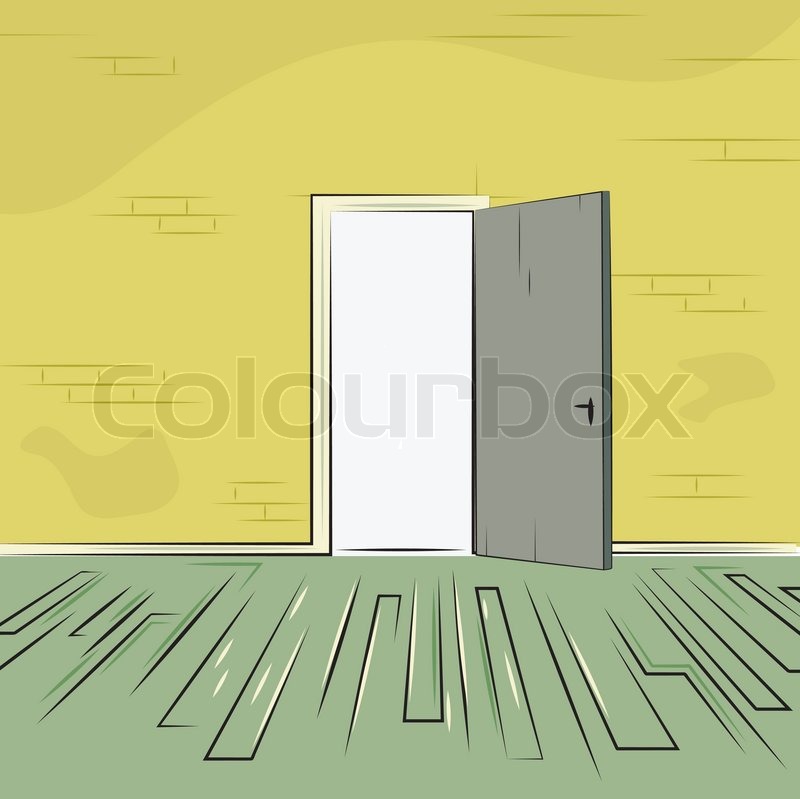 Exit door from old room | Stock vector | Colourbox