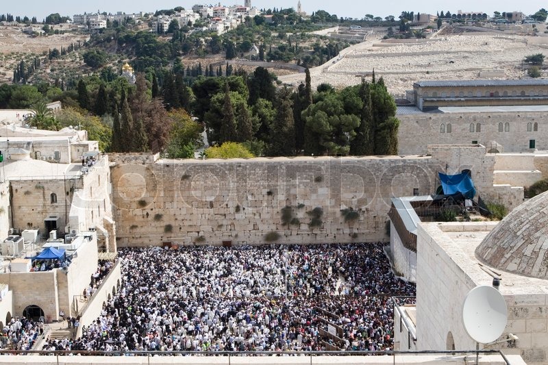 Gebet der Juden Klagemauer Jerusalem ... | Stock Bild | Colourbox