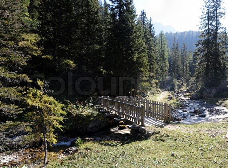 Bridge over the stream | Stock image | Colourbox