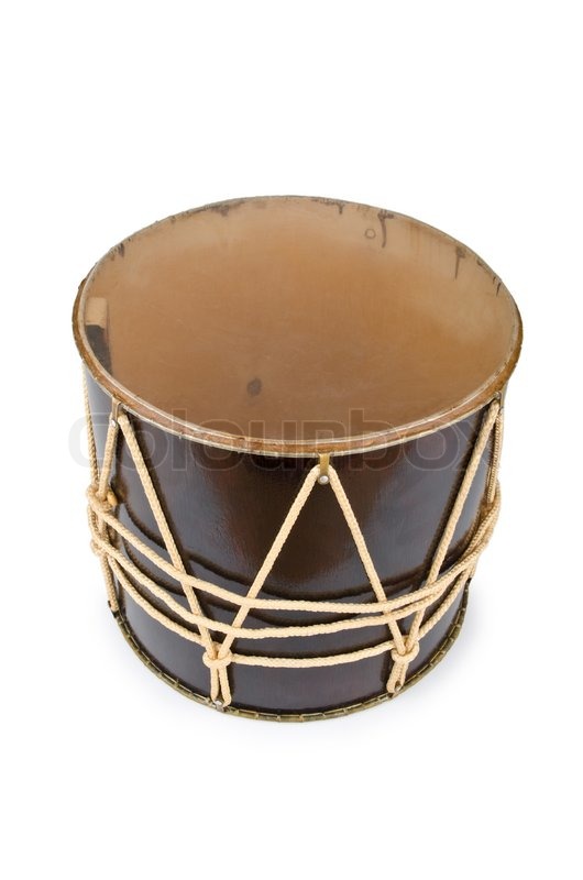 Azeri traditional drum nagara on white | Stock image | Colourbox