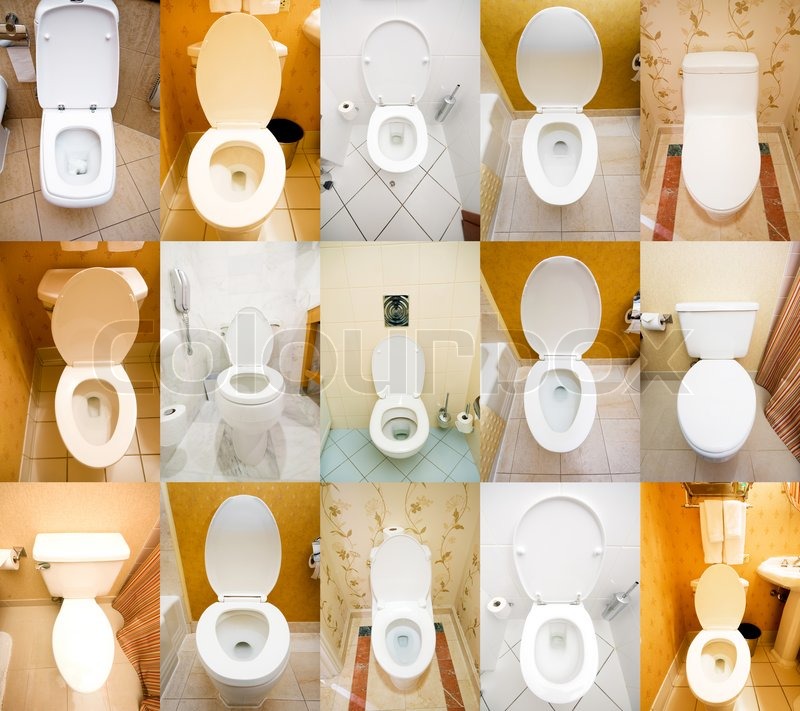 Collection of toilets from various ... | Stock image | Colourbox