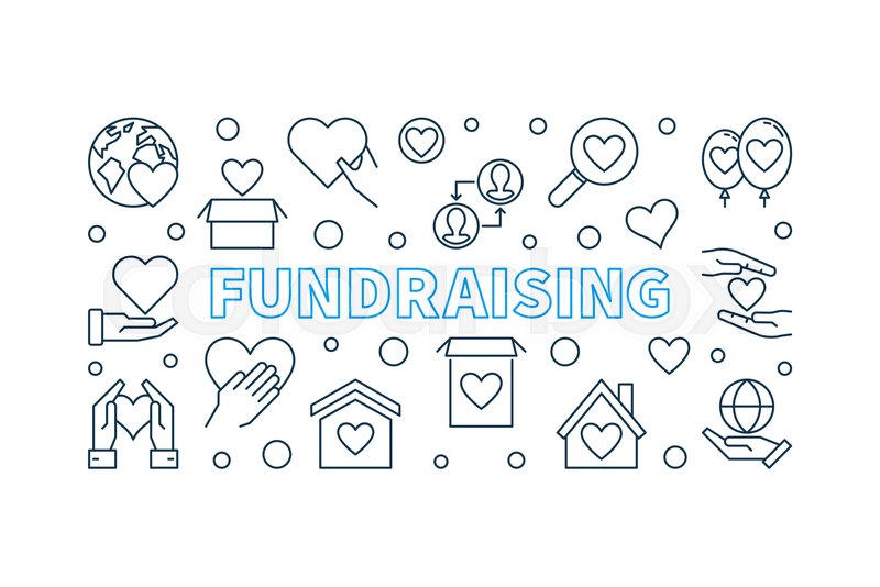 Fundraising vector concept outline ... | Stock vector | Colourbox