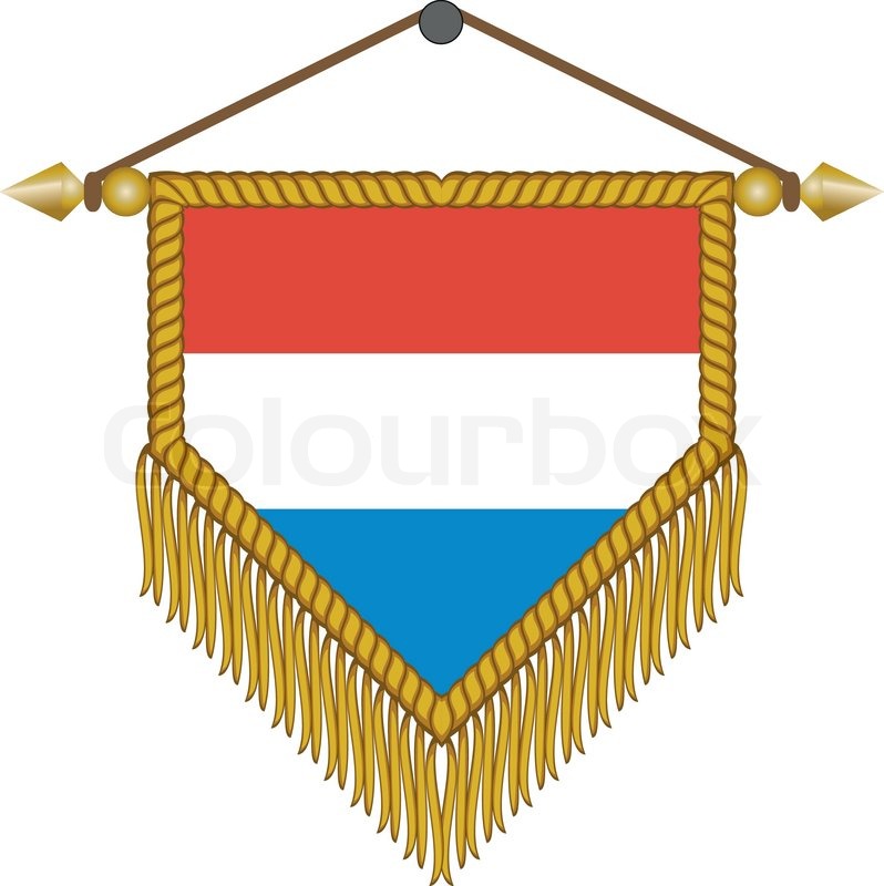 Vektor vimpel med flag nederlandsk | Stock vektor | Colourbox