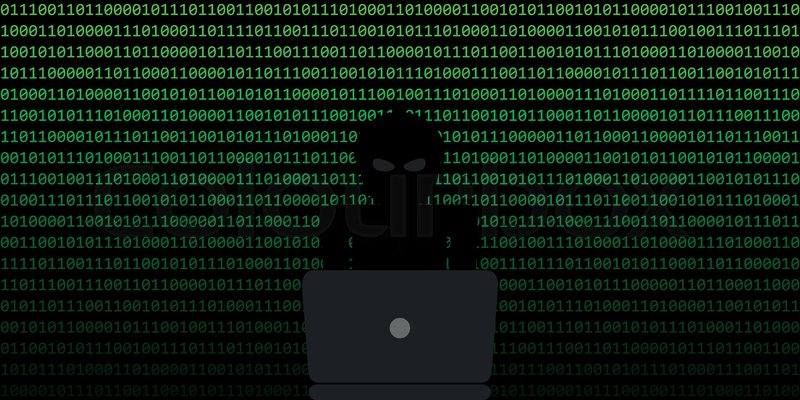 Hacker cybercrime concept binary code ... | Stock-Vektor | Colourbox