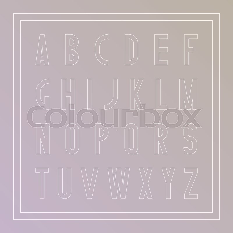 Vector stylish font. Modern english ... | Stock vector | Colourbox