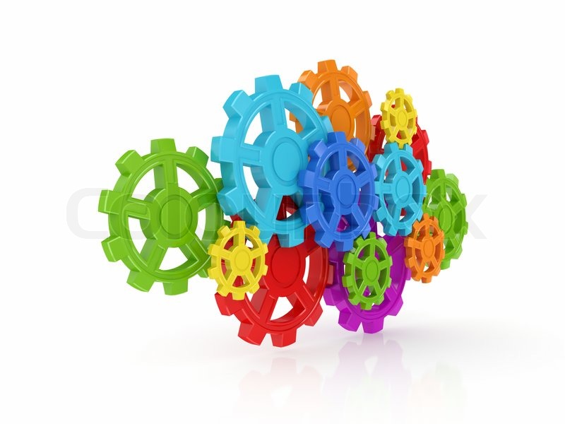 Colorful gears | Stock image | Colourbox