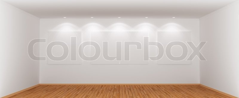 Bred og rummelig tomt værelse | Stock foto | Colourbox