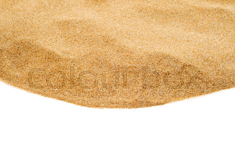 Closeup of a pile of sand of a beach or ... | Stock image | Colourbox