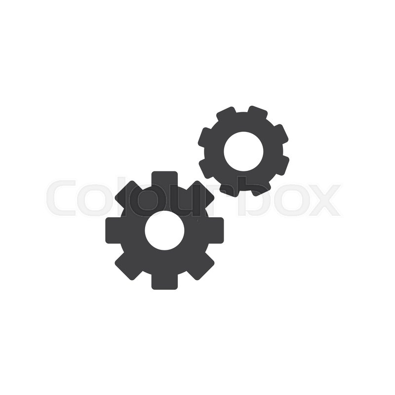 Settings Gear Icon Vector