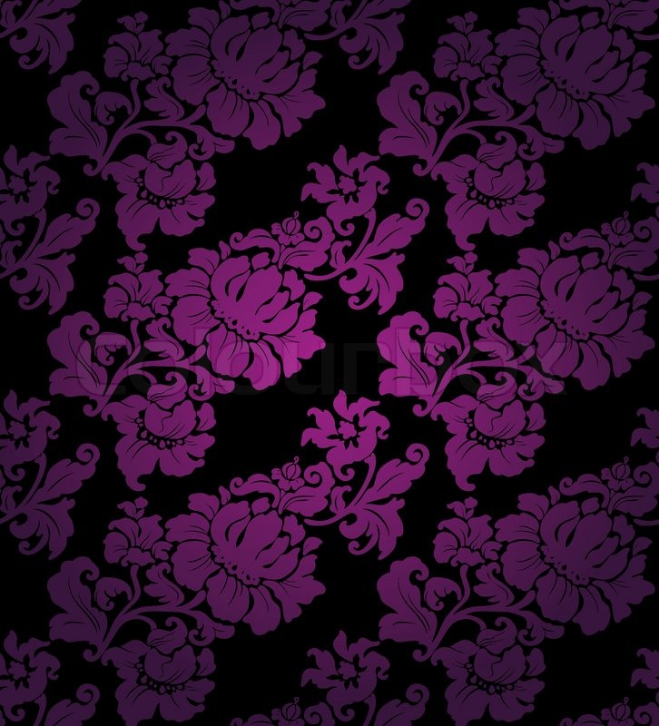 Floral Seamless lilac pattern | Stock vector | Colourbox