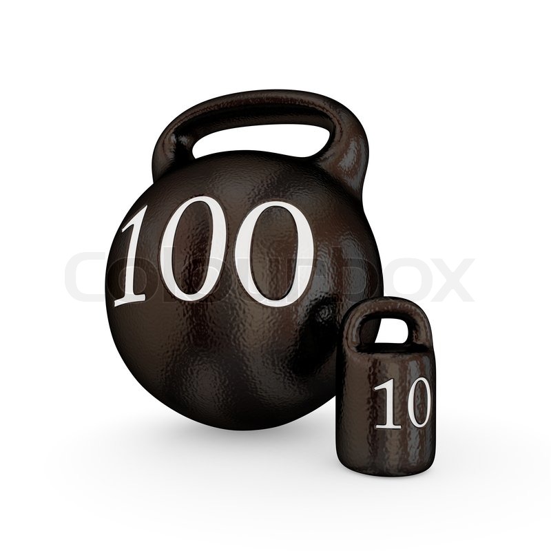 Big weight and small weight | Stock image | Colourbox