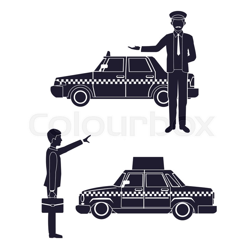 Modern vector taxi cab logo for company. | Stock vector | Colourbox