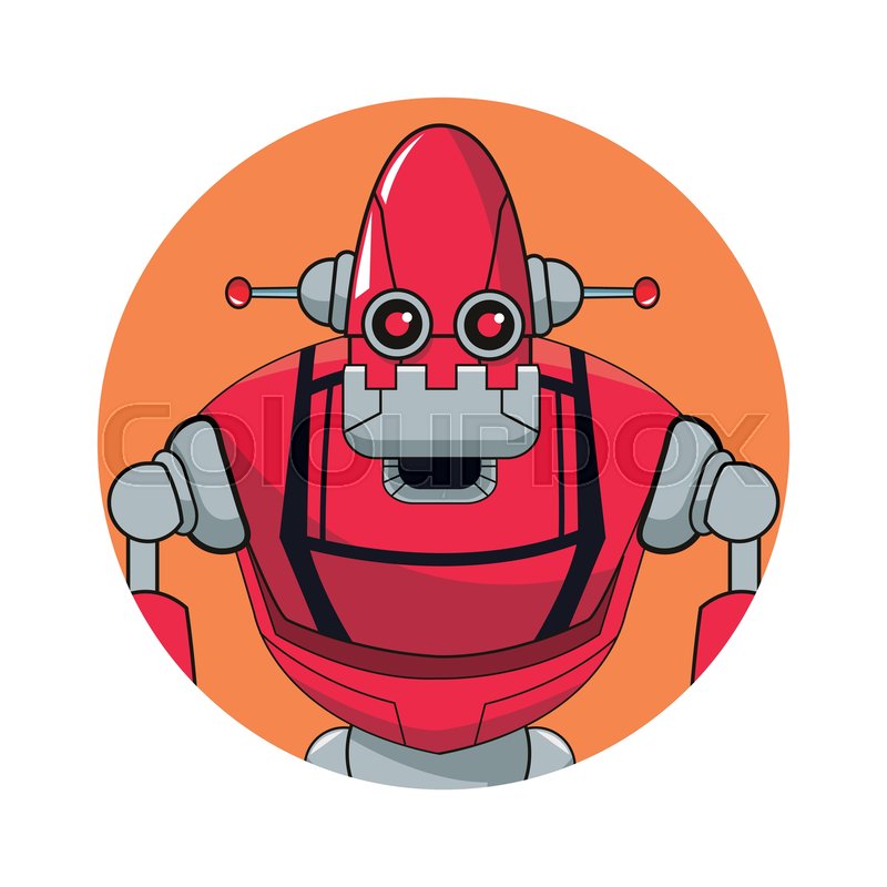 Robot automation circle icon vector ... | Stock vector | Colourbox