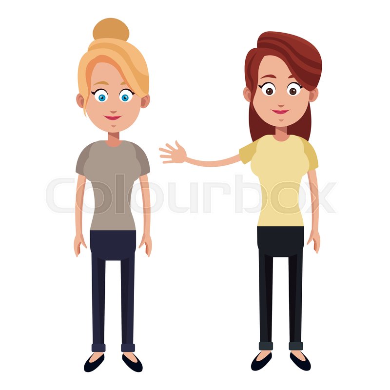 Two mother female family vector ... | Stock vector | Colourbox