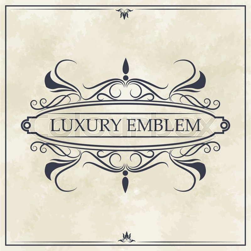 Luxury emblem crest elegant template ... | Stock vector | Colourbox