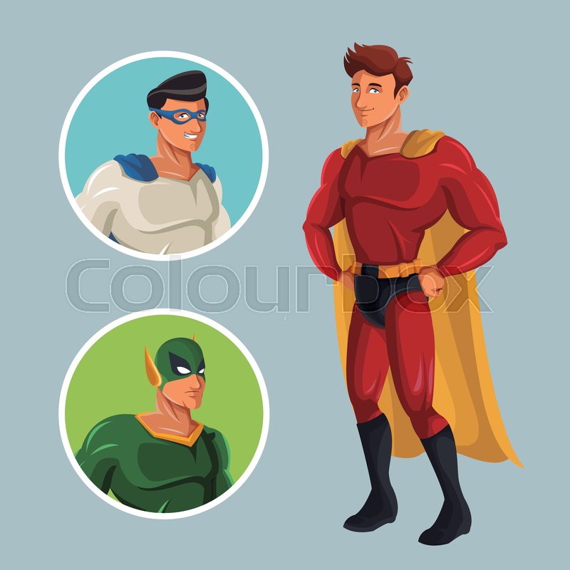 Superhero protecting justice ... | Stock vector | Colourbox