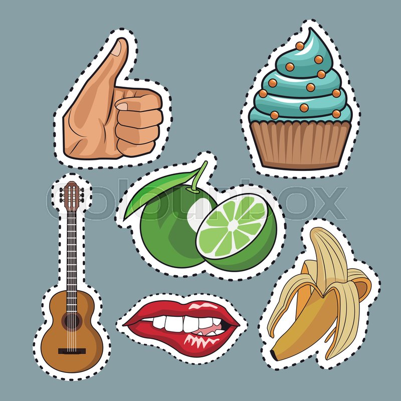 Pop art icons icon vector illustration ... | Stock vector | Colourbox