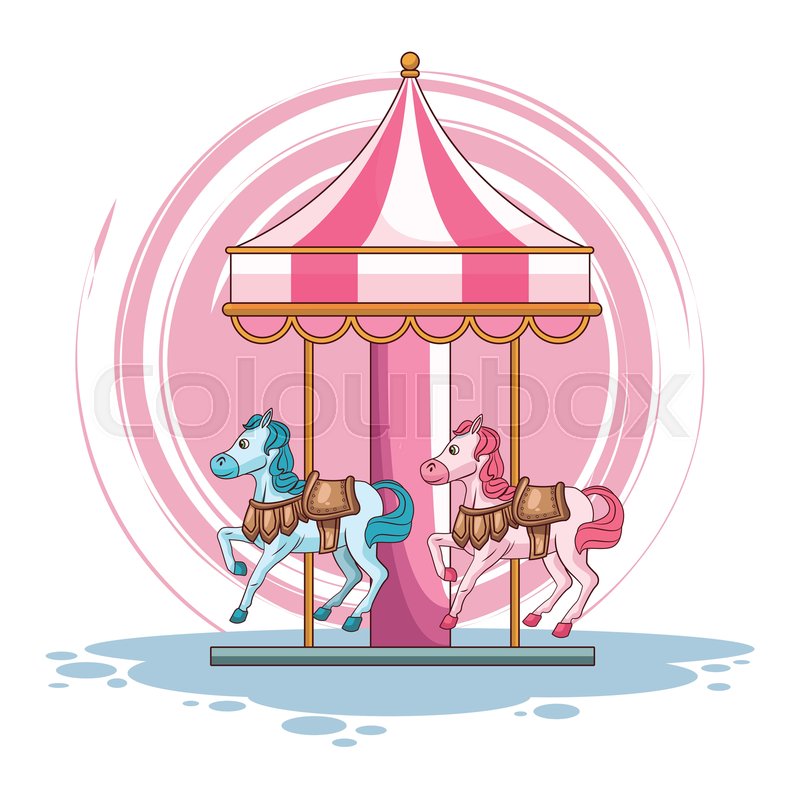 Cute Carousel Drawing