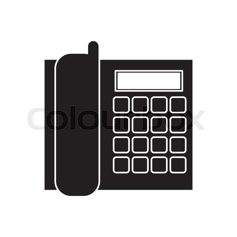 Cable phone icon. Telephone ... | Stock vector | Colourbox