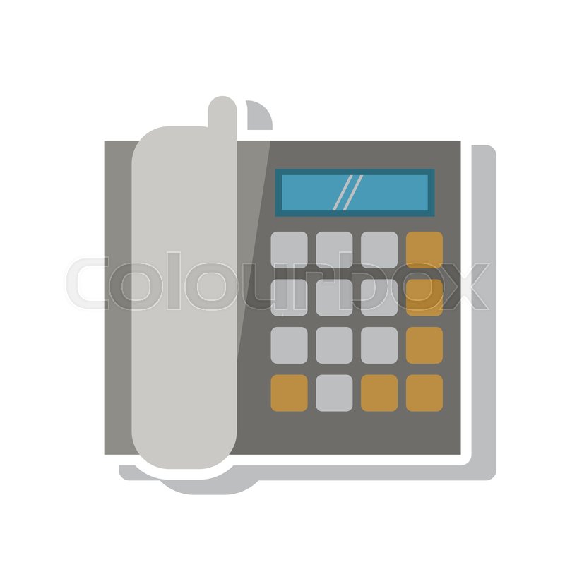 Cable phone icon. Telephone ... | Stock vector | Colourbox
