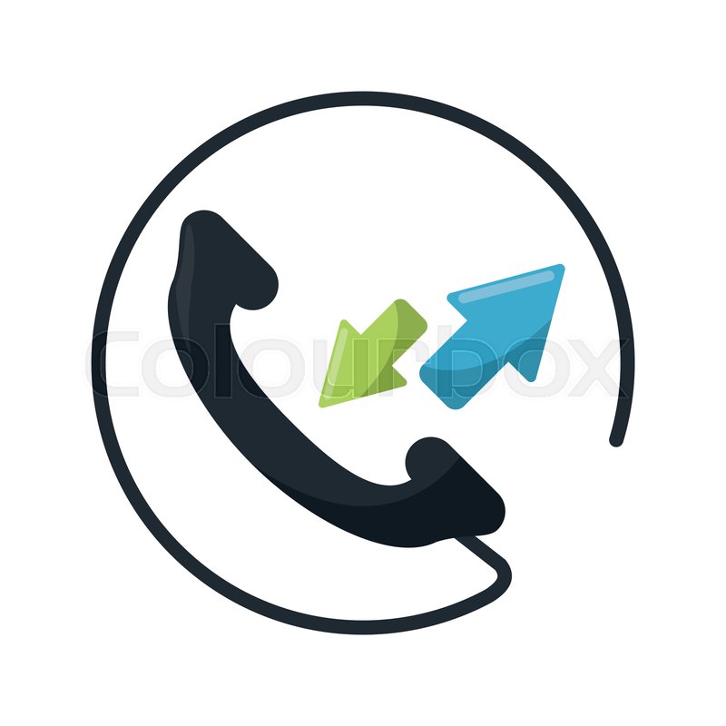 Traditional phone with arrows icon. ... | Stock vector | Colourbox