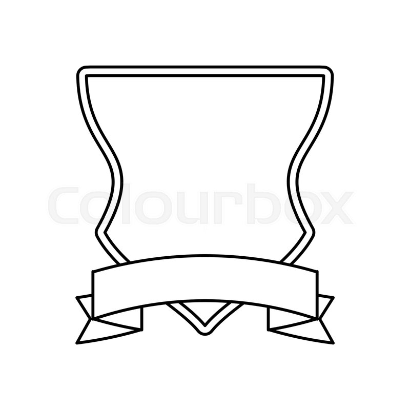 Blank Shields With Ribbon