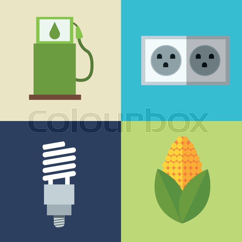 Set alternative energy icons vector ... | Stock vector | Colourbox