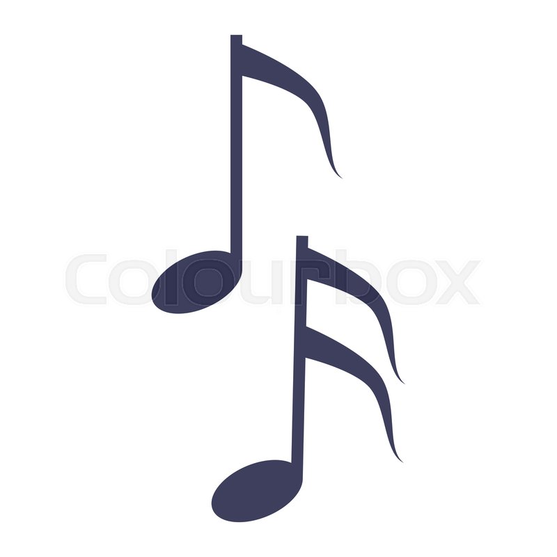 Musical note melody symbol vector ... | Stock vector | Colourbox