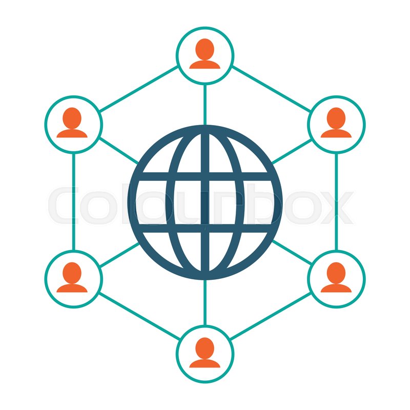 Globe connected community ... | Stock vector | Colourbox