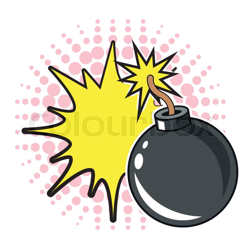Bomb explosion bubble pop art design ... | Stock vector | Colourbox
