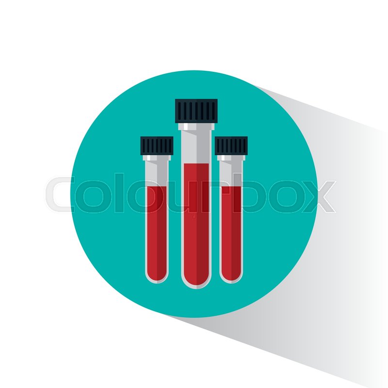Set blood test tube donation vector ... | Stock vector | Colourbox